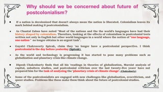 The Future of postcolonial studies - Environment studies | PPT