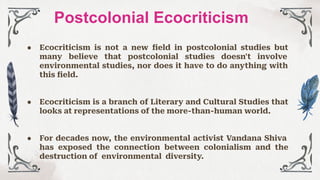 The Future of postcolonial studies - Environment studies | PPT