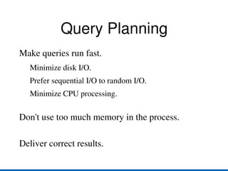 The PostgreSQL Query Planner | PPT