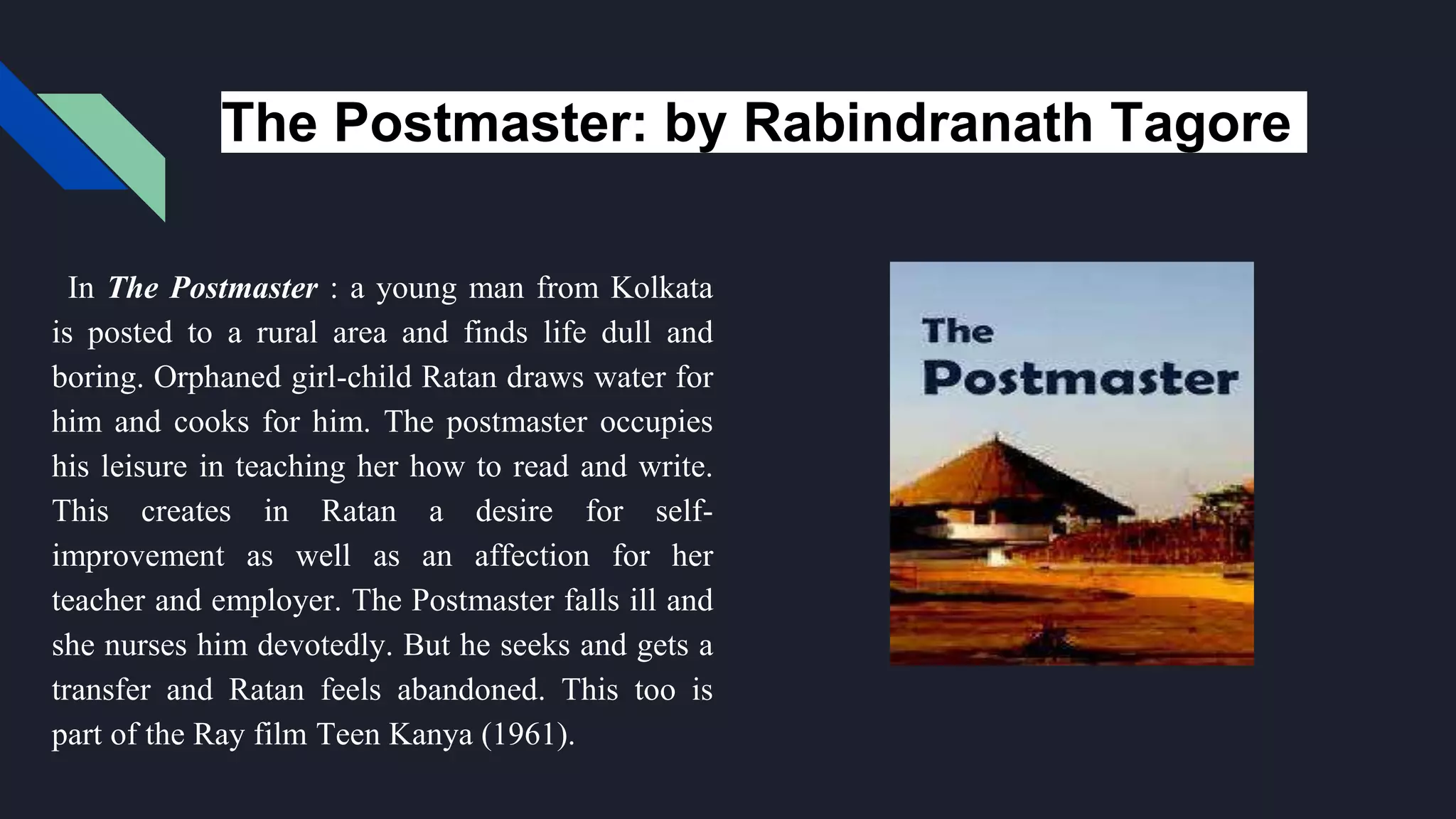 The Postmaster_ by Rabindranath Tagore.pptx
