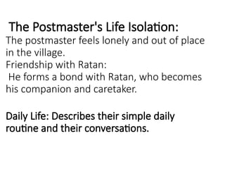 The Postmaster story by Tagore summary explained | PPTX