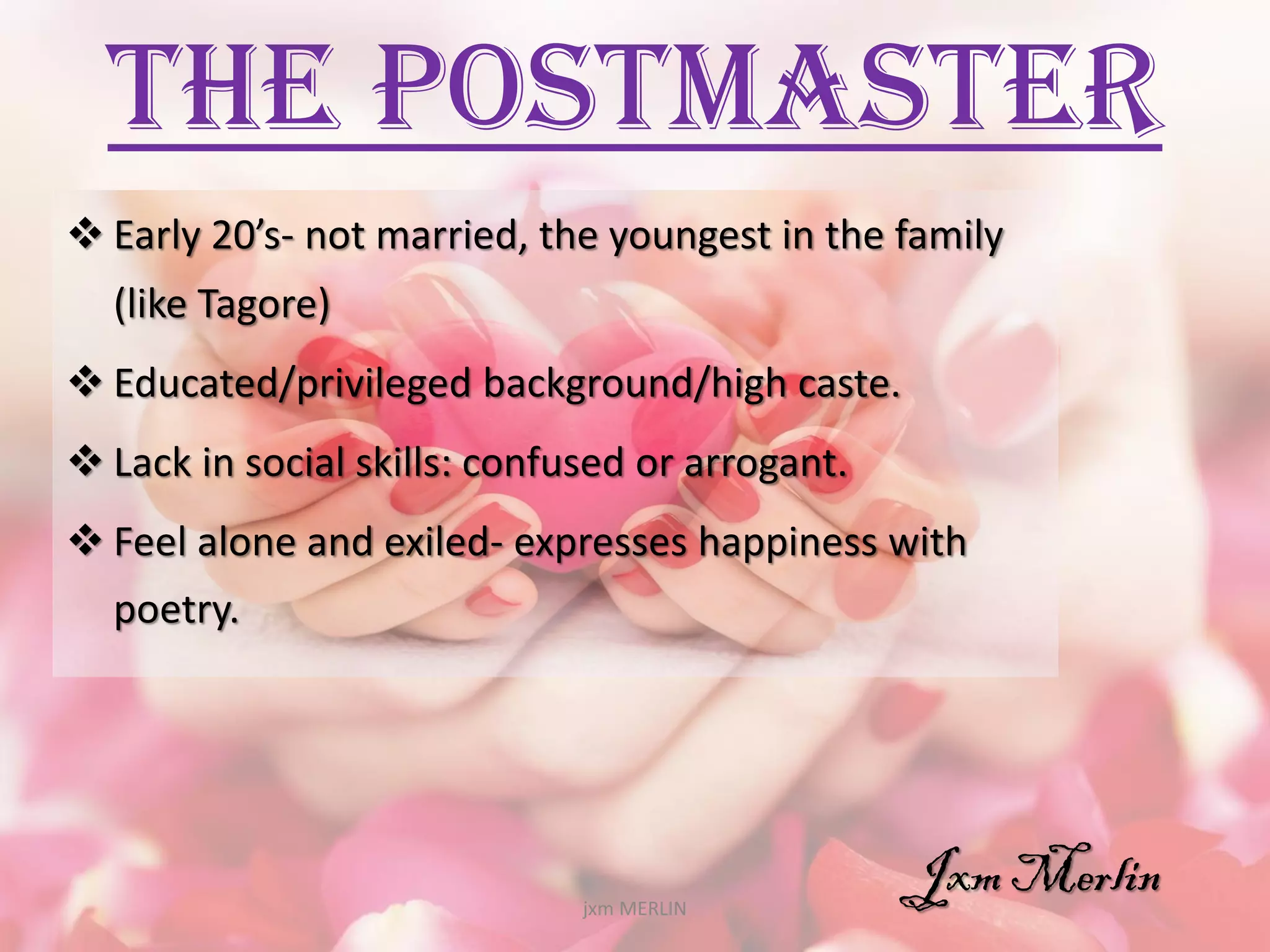 The post master by Rabindranath Tagore | PDF