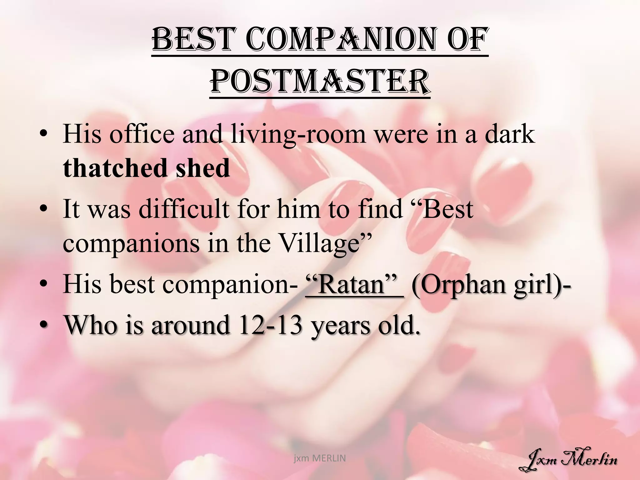 The post master by Rabindranath Tagore | PDF