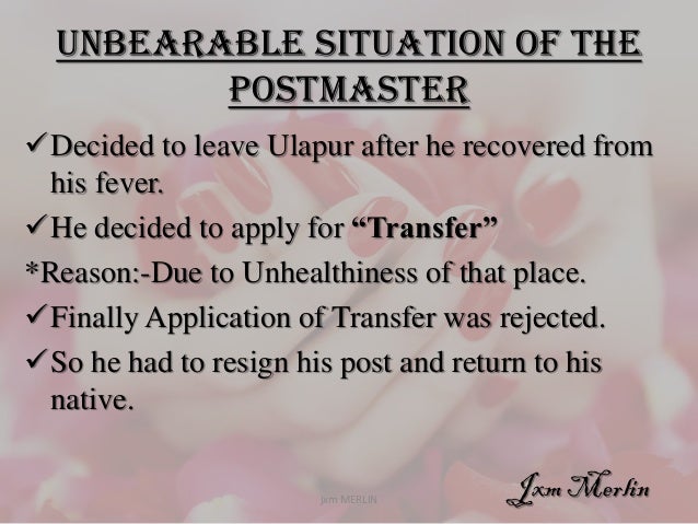 The post master by Rabindranath Tagore