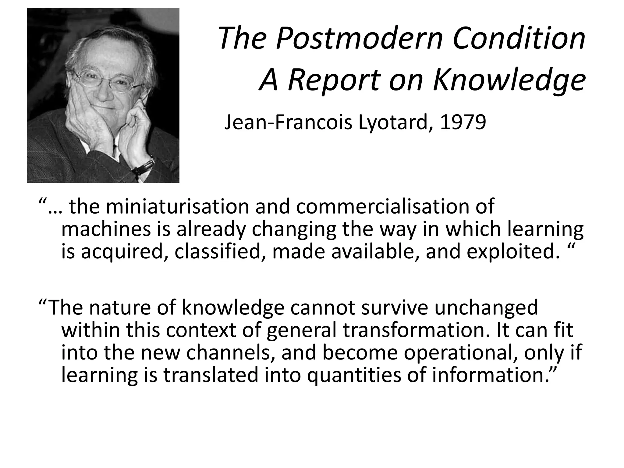 The postmodern condition in educational research | PPT
