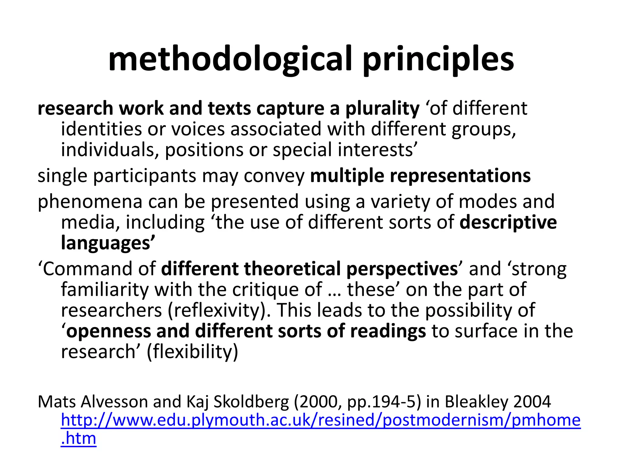 The postmodern condition in educational research | PPTX