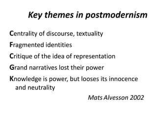 The postmodern condition in educational research | PPT