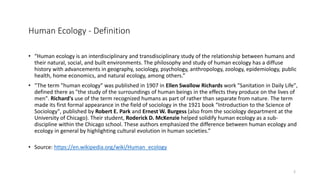 The Postulate of Human Ecology | PPT