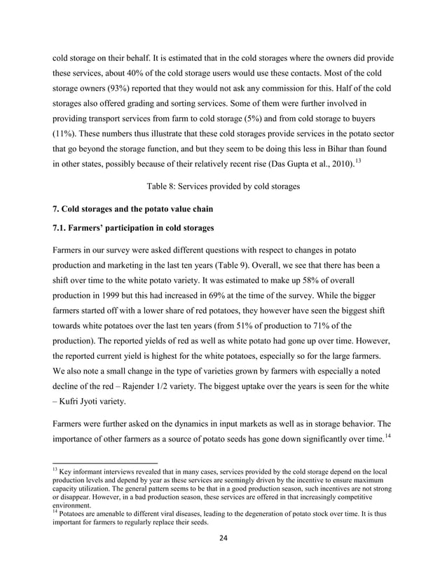 The potato value chain and benefits of cold storages | PDF
