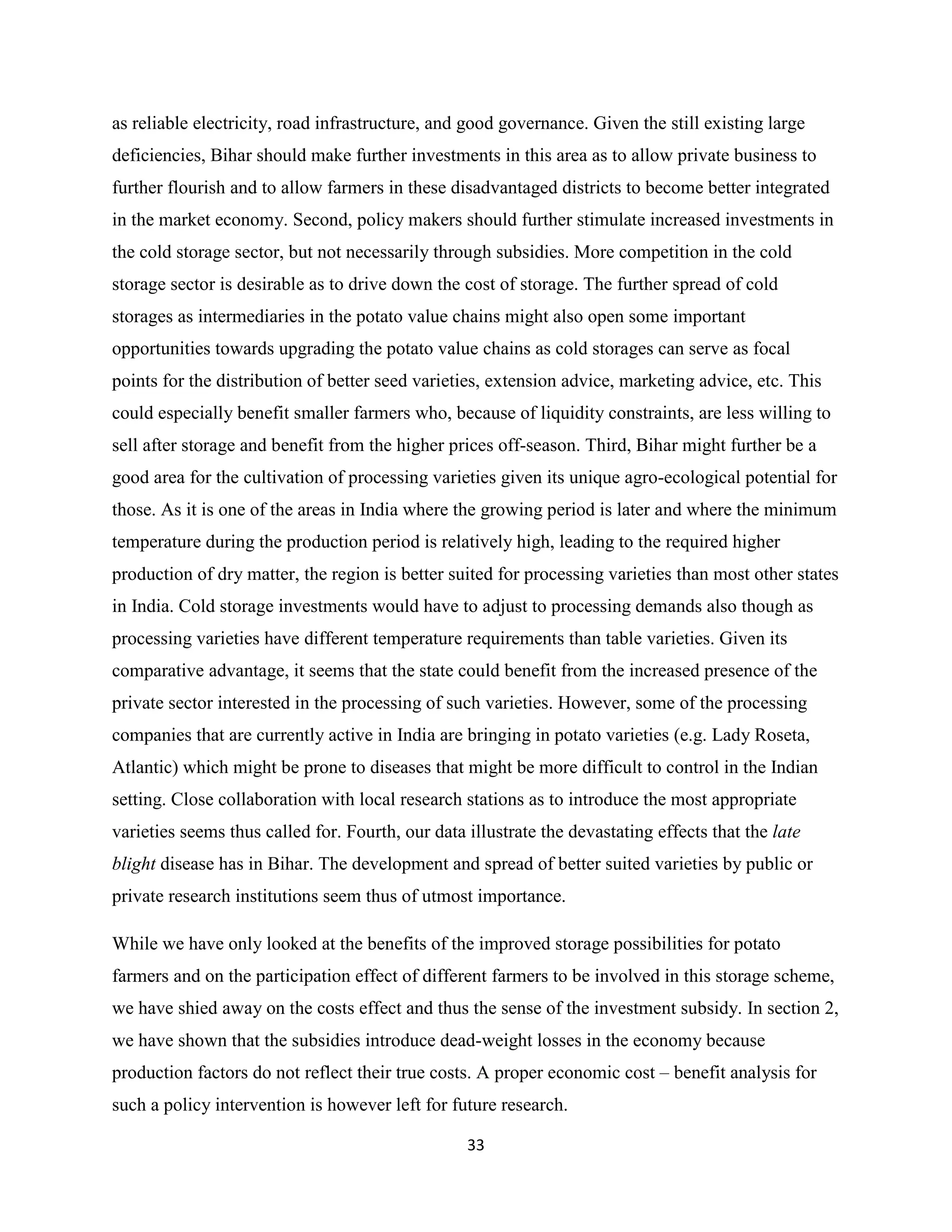 The potato value chain in bihar | PDF | Agriculture | Industries