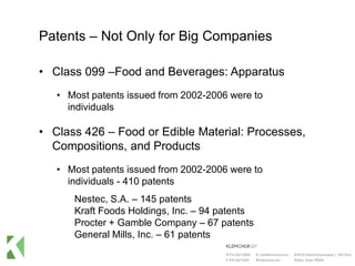 The Potential for Food Patenting | PPTX