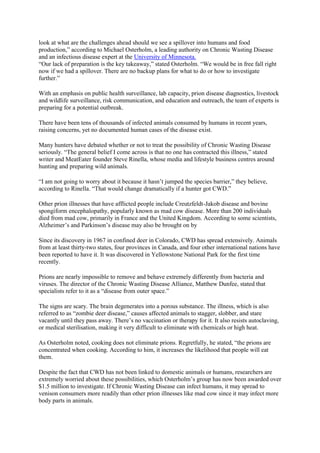 Chronic Wasting Disease: Increases Worries to Humans and Wildlife | The ...