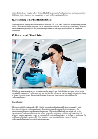 The Potential of 2 Dimensional Echo (Echocardiography) in ...