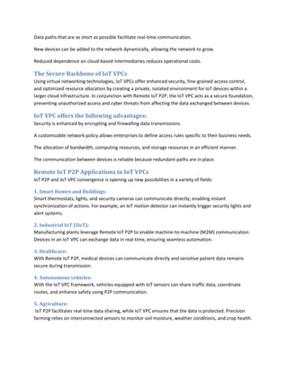 The Potential of Remote IoT P2P Connections in IoT VPCs | PDF