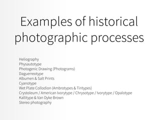 The Potential Use of Alternative Photographic Processes | PDF ...