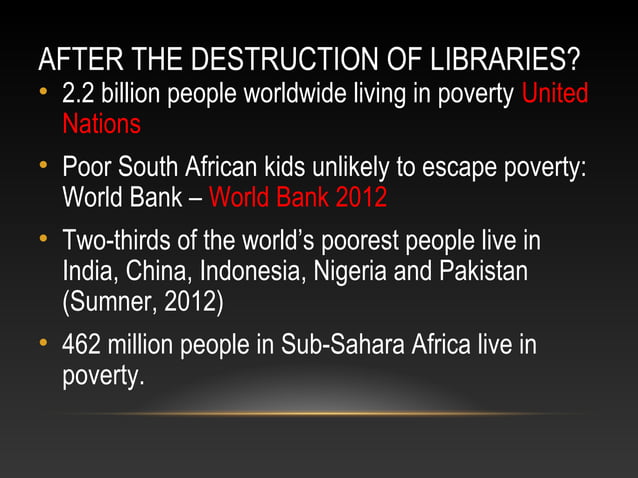 The poverty literacy connection | PPT