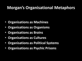 The power and limitation of leadership and organisational metaphors | PPTX