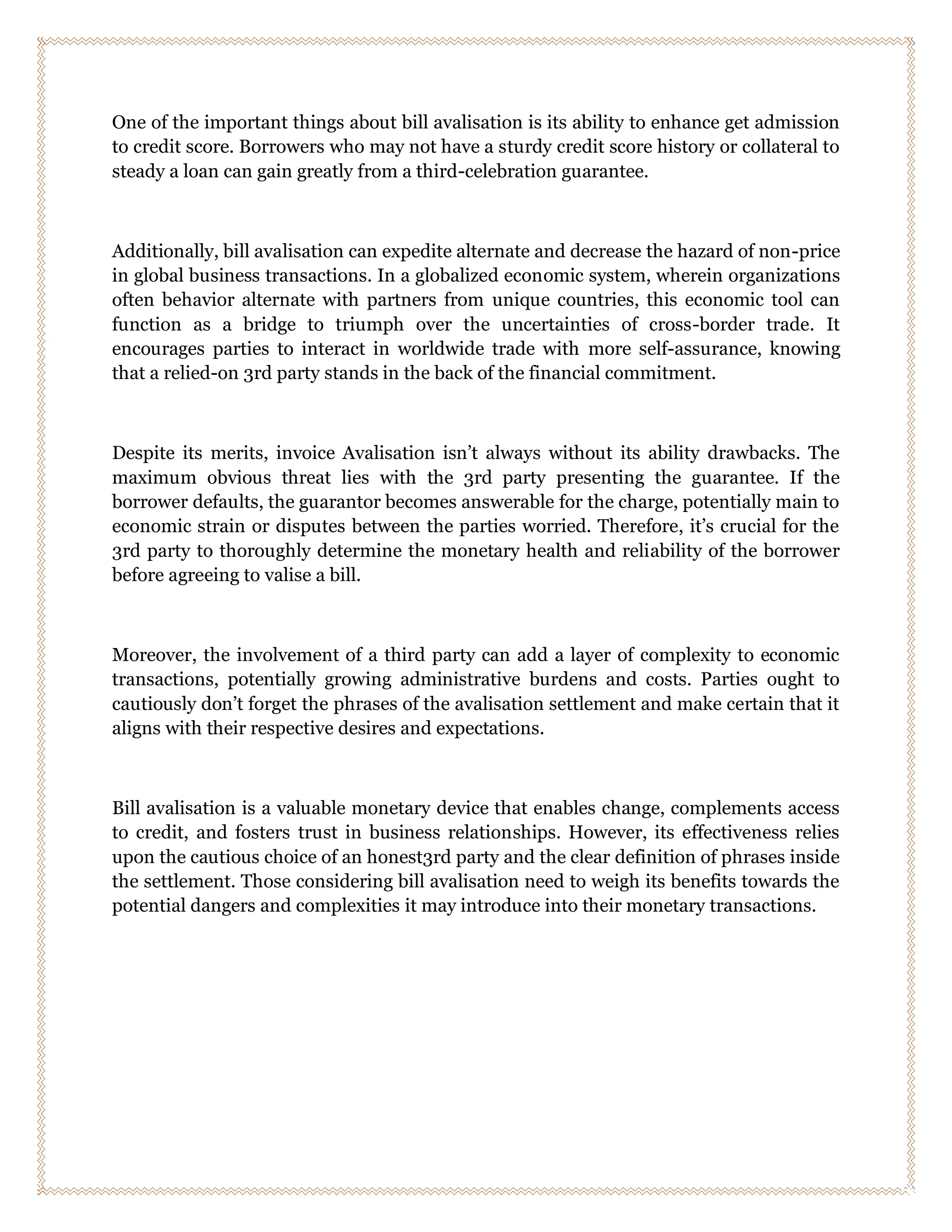 The Power and Pitfalls of Bill Avalisation | PDF