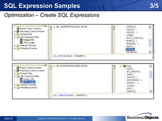 Crystal Reports - The Power and Possibilities of SQL Expressions | PPT