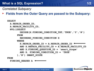 Crystal Reports - The Power and Possibilities of SQL Expressions | PPT