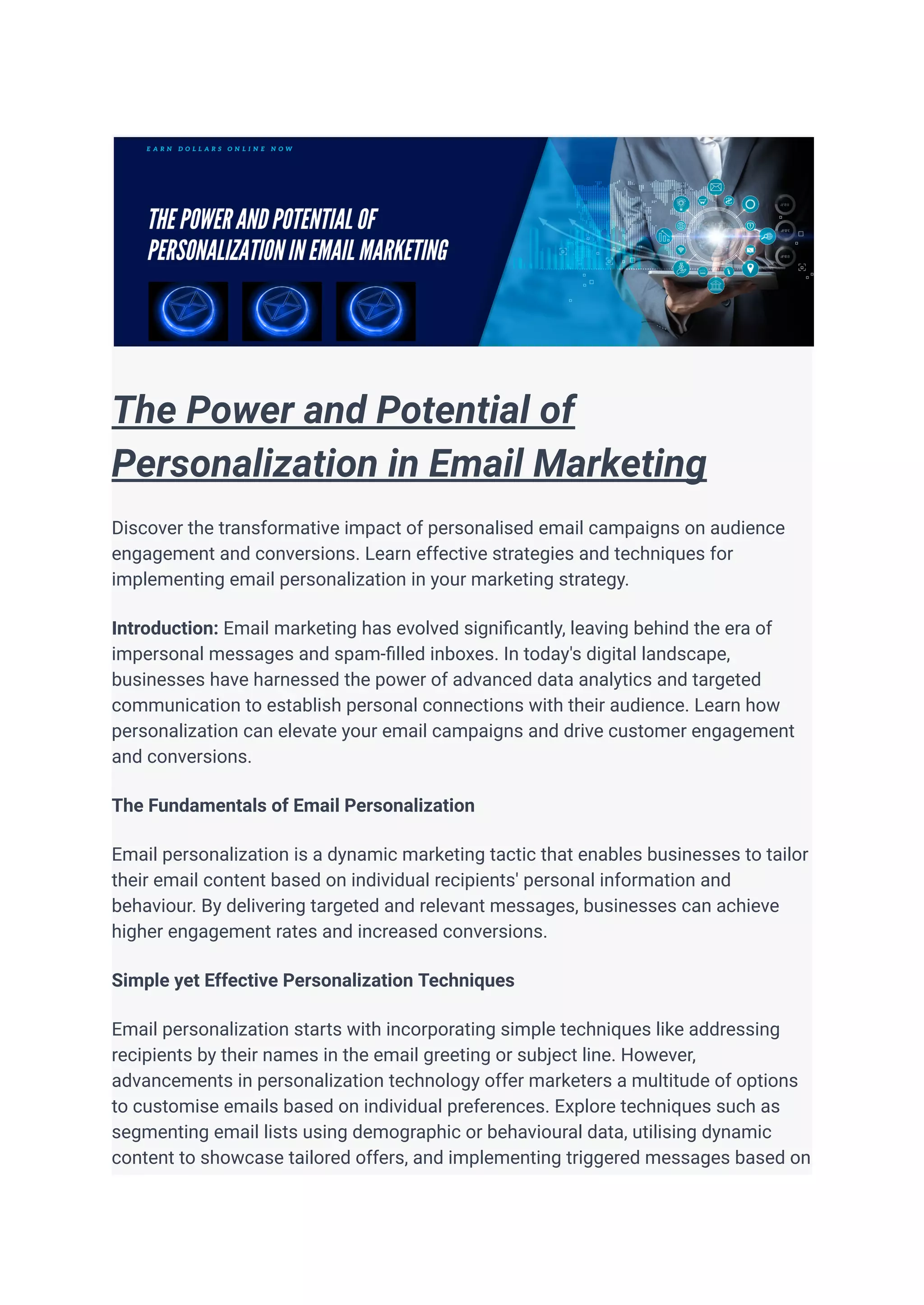 The Power and Potential of Personalization in Email Marketing.pdf