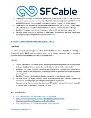 The Power Enabler_ SF Cable's Dependable and Efficient C14 to C13 Power ...