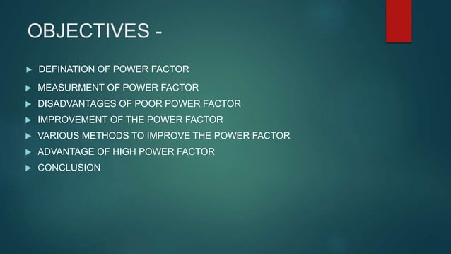 THE POWER FACTOR | PPTX