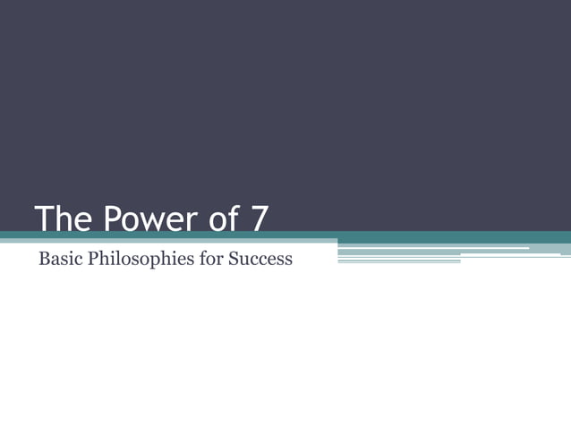 The power of 7 | PPT