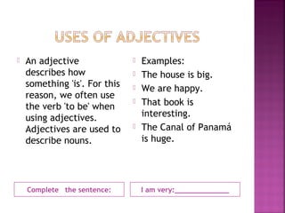 The power of adjectives | PPT