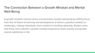 The Power of a Growth Mindset and Its Impact on Success | PDF