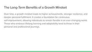 The Power of a Growth Mindset and Its Impact on Success | PDF