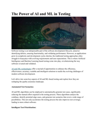 AI & ML in Testing: The Ultimate Guide for Test Automation | PDF