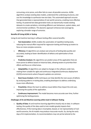 The power of AI and ML in Testing . | PDF