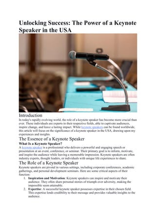 The Power of a Keynote Speaker.pdf