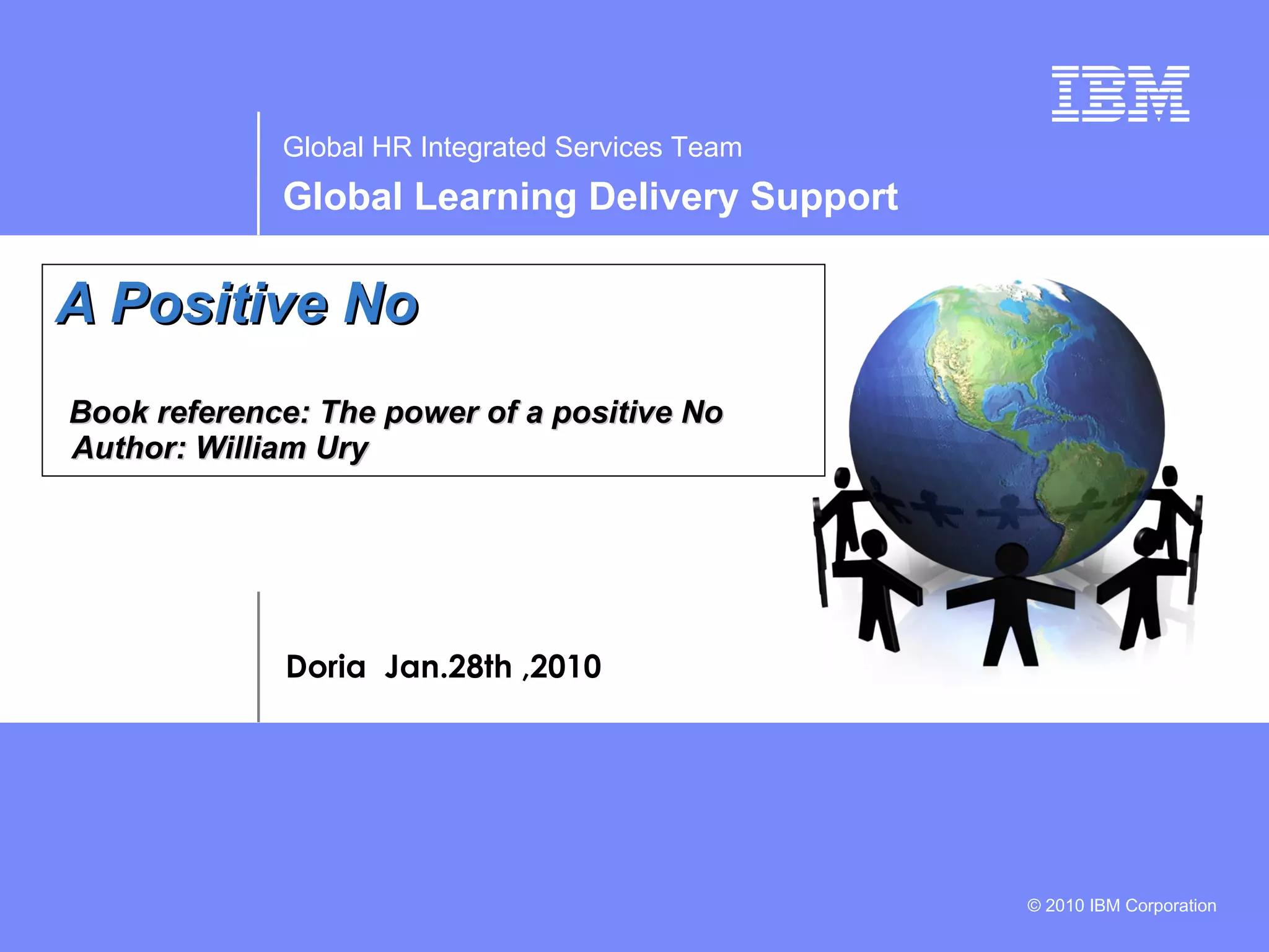 The Power Of A Positive No | PPT