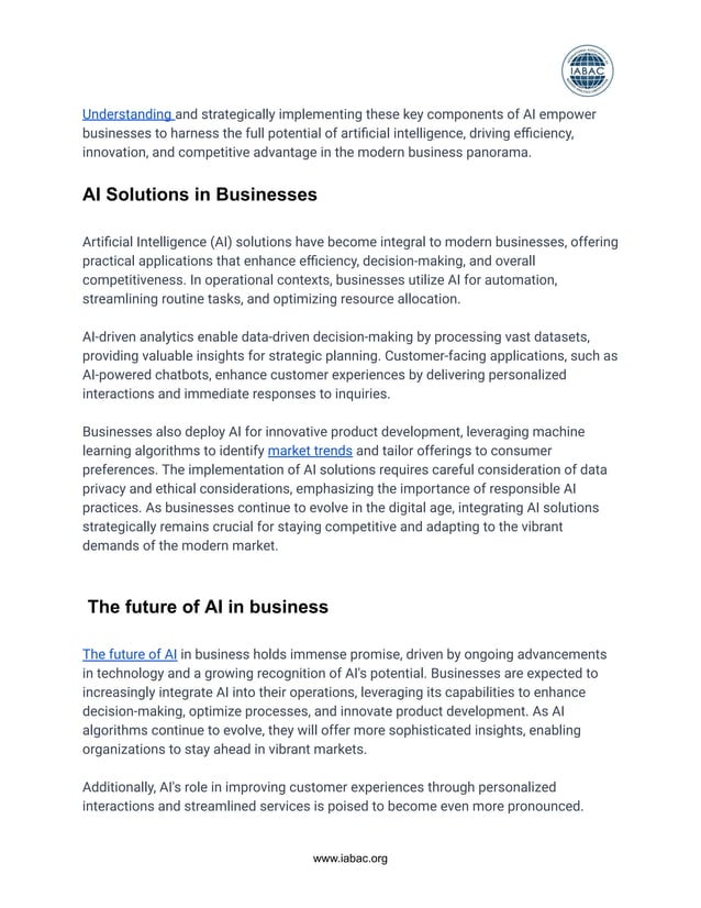 The Power of Artificial Intelligence Technology in Modern Business | PDF