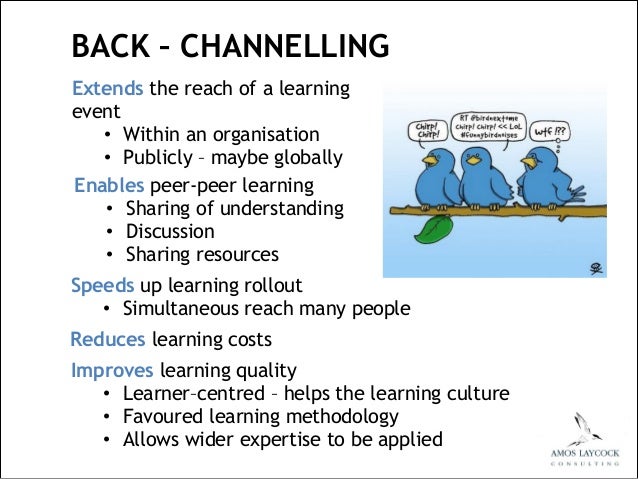 The power of back channelling