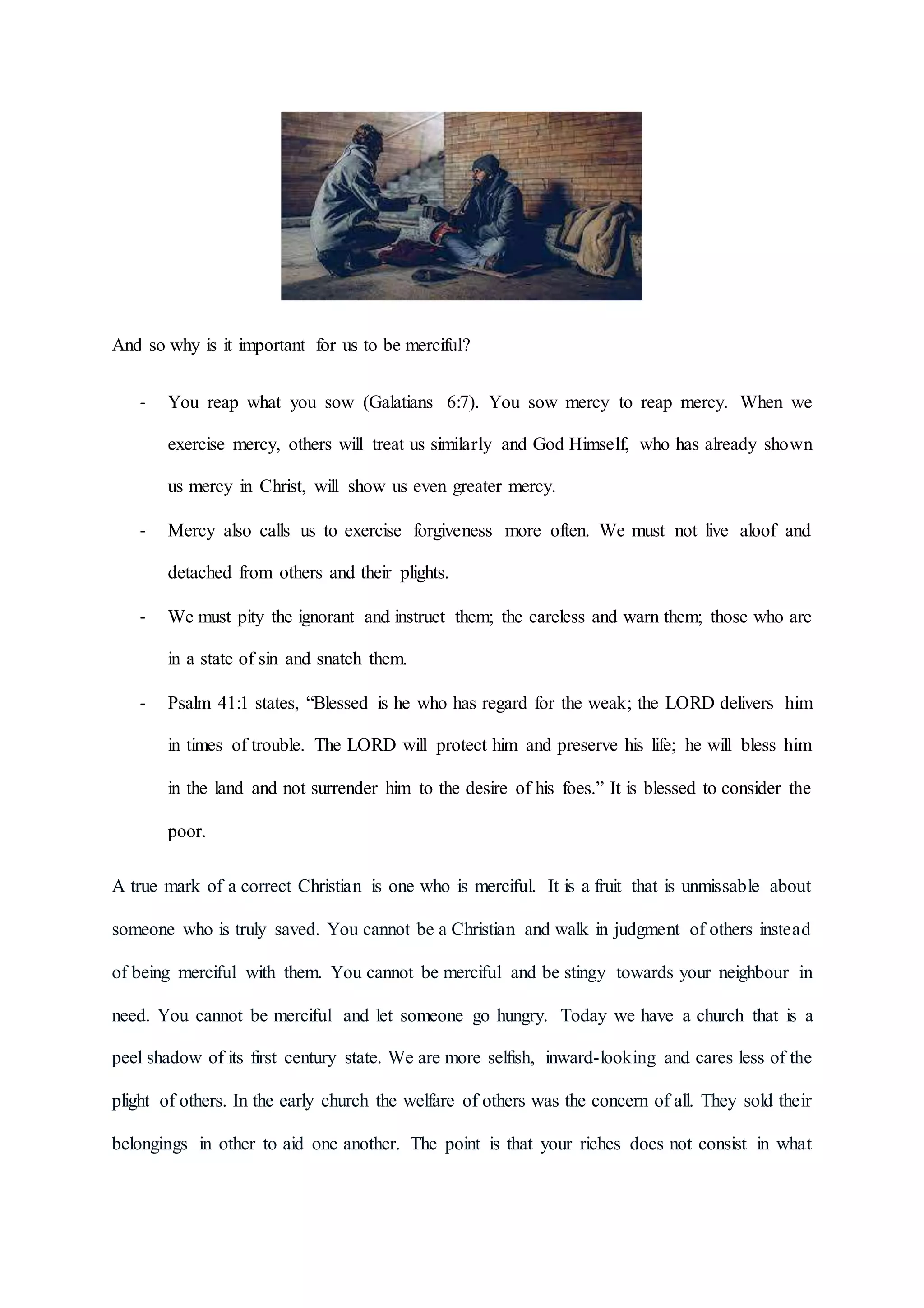 The power of being merciful | DOCX