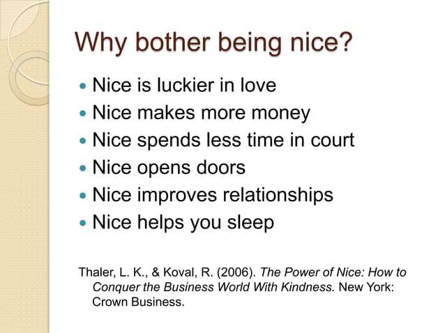 The power of_being_nice | PPT