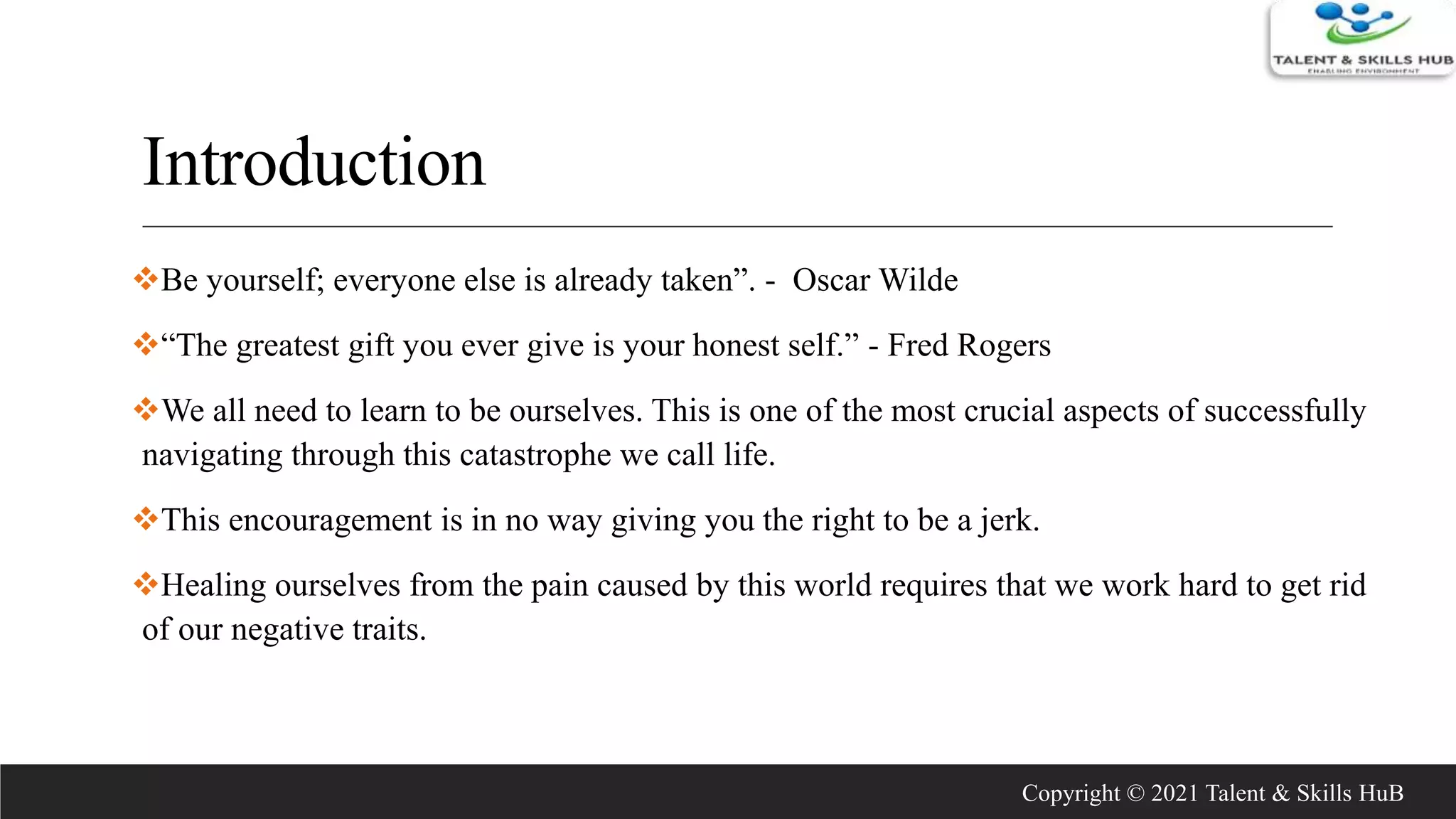 The Power of Being Yourself | PPT