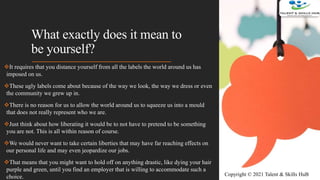 The Power of Being Yourself | PPTX