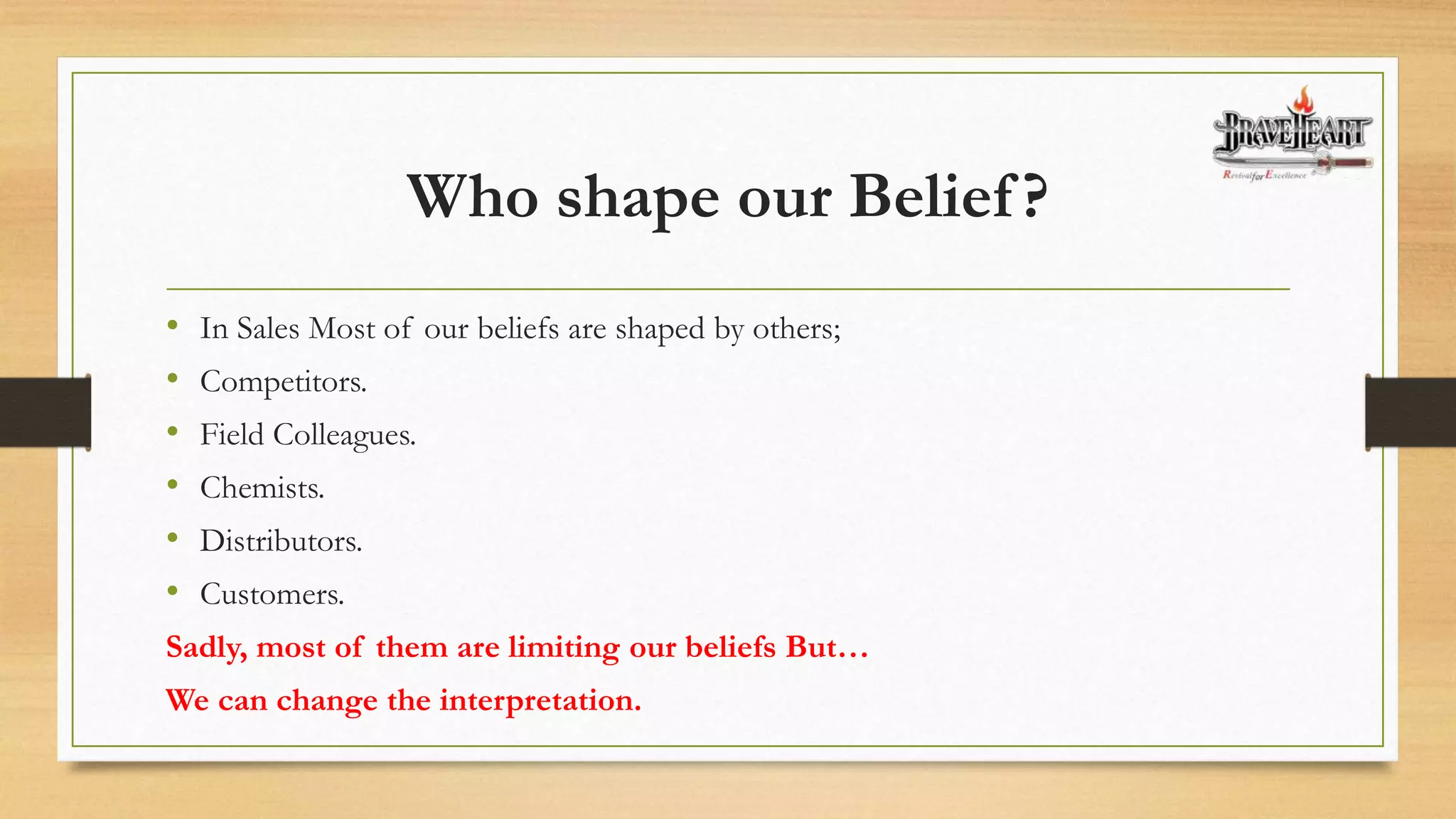 The Power of belief | PPTX