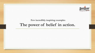The Power of belief | PPTX