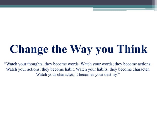 The power of change | PPT