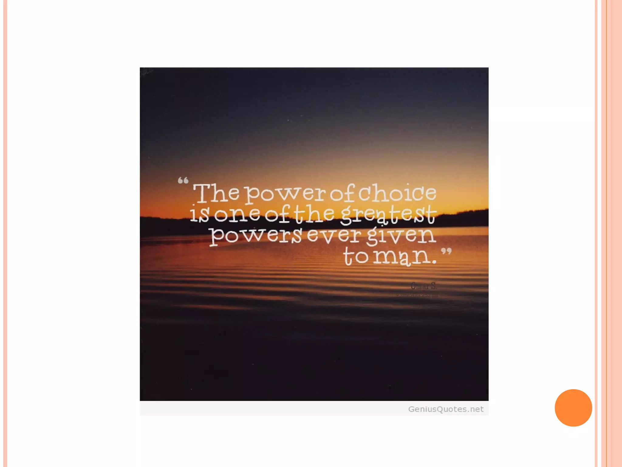 The power of choice ppt | PPT