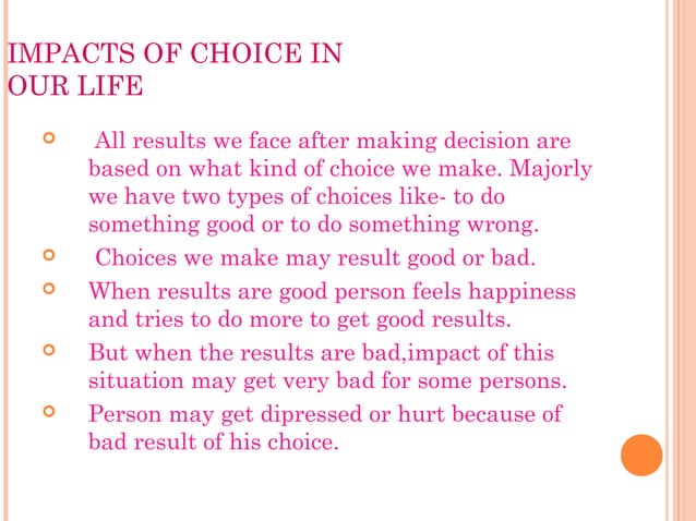 The power of choice ppt | PPT