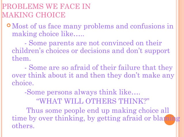 The power of choice ppt | PPT