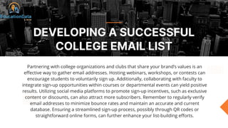 The Power of College Email Lists in Digital Marketing | PPT