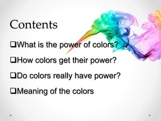 The power of colors | PPTX