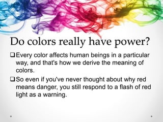The power of colors | PPTX